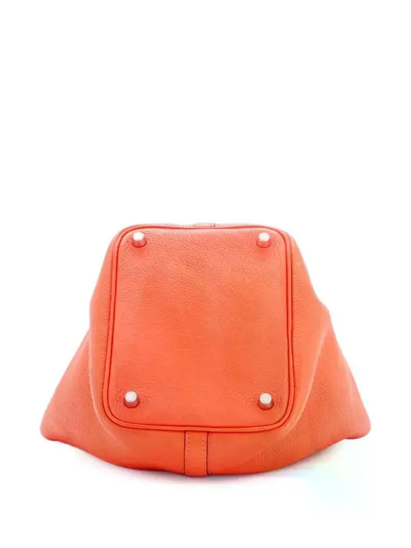 Hermès Clat Picotin Lock Bag Clemence Pm Tote Bag - Orange