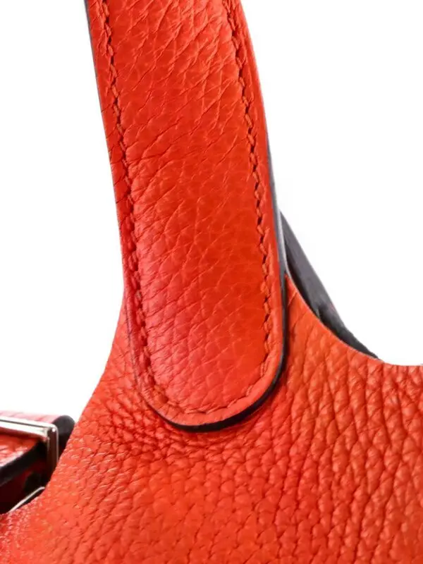 Hermès Clat Picotin Lock Bag Clemence Pm Tote Bag - Orange