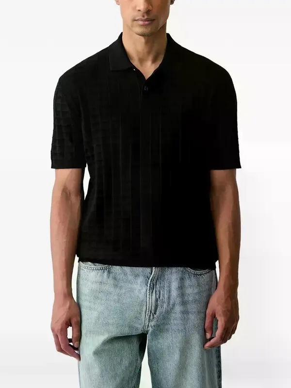 Armani Exchange Check-pattern Polo Shirt