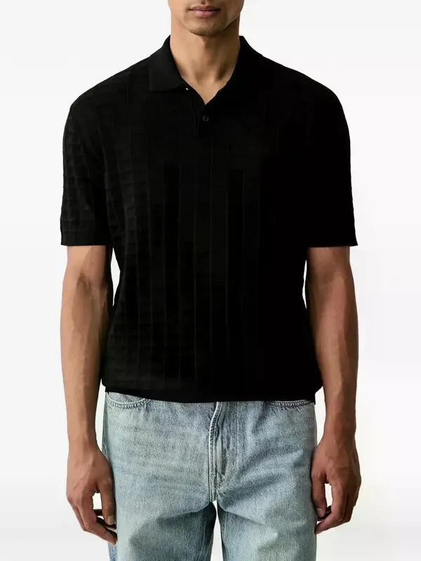 Armani Exchange Check-pattern Polo Shirt