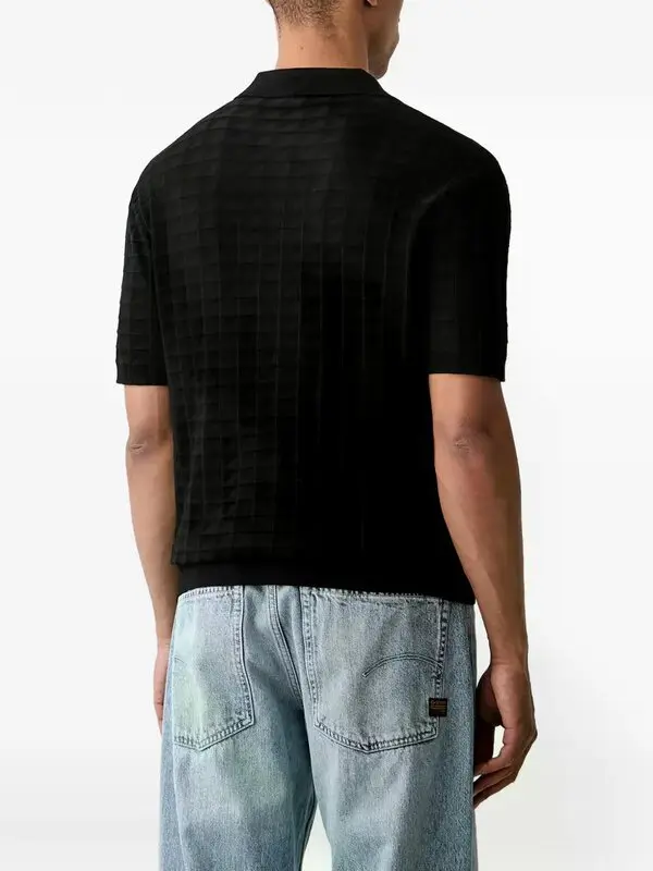 Armani Exchange Check-pattern Polo Shirt