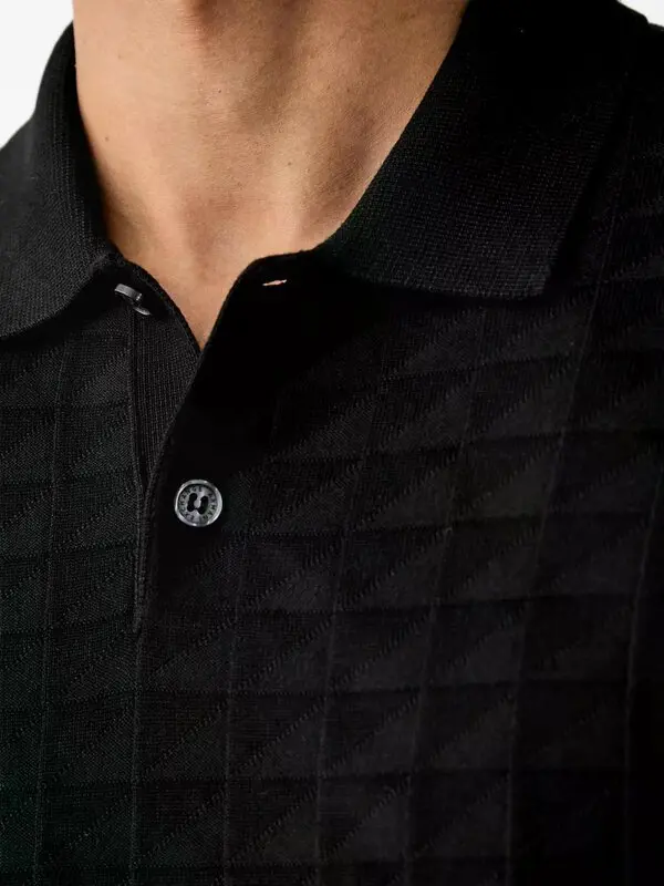 Armani Exchange Check-pattern Polo Shirt