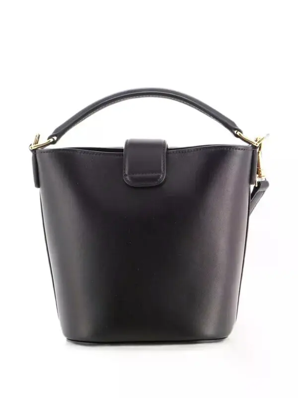 Celine Louise Bag Leather Small Bucket Bag - Black