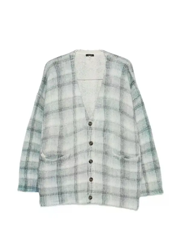 R13 Plaid-pattern Cardigan