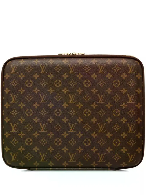 LOUIS VUITTON 2008 Monogram Laptop Sleeve 15 - Brown