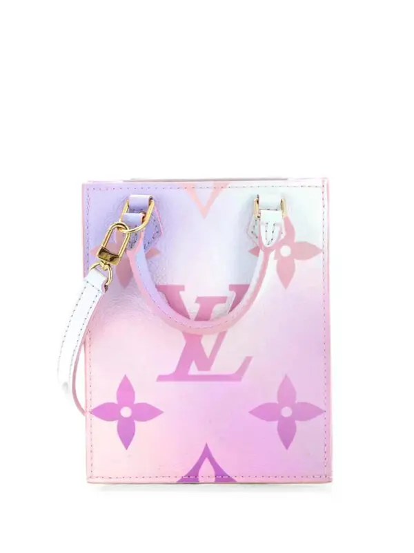 LOUIS VUITTON Petit Sac Plat Bag Spring In The City Monogram Giant Canvas Crossbody Bag - Pink