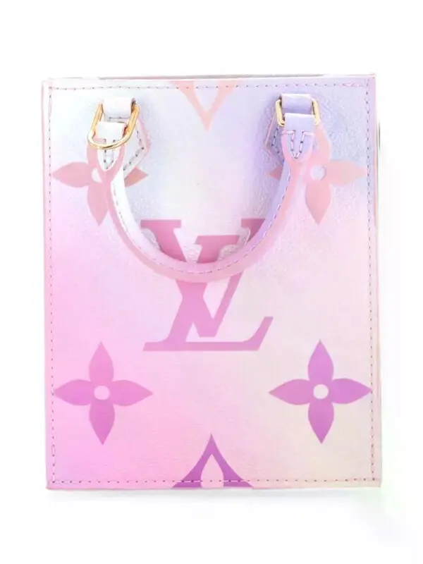 LOUIS VUITTON Petit Sac Plat Bag Spring In The City Monogram Giant Canvas Crossbody Bag - Pink