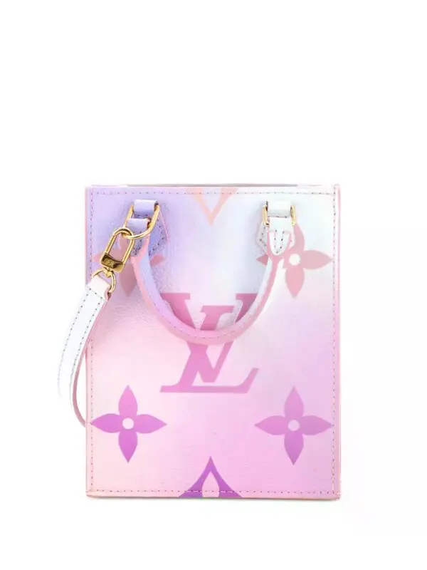 LOUIS VUITTON Petit Sac Plat Bag Spring In The City Monogram Giant Canvas Crossbody Bag - Pink