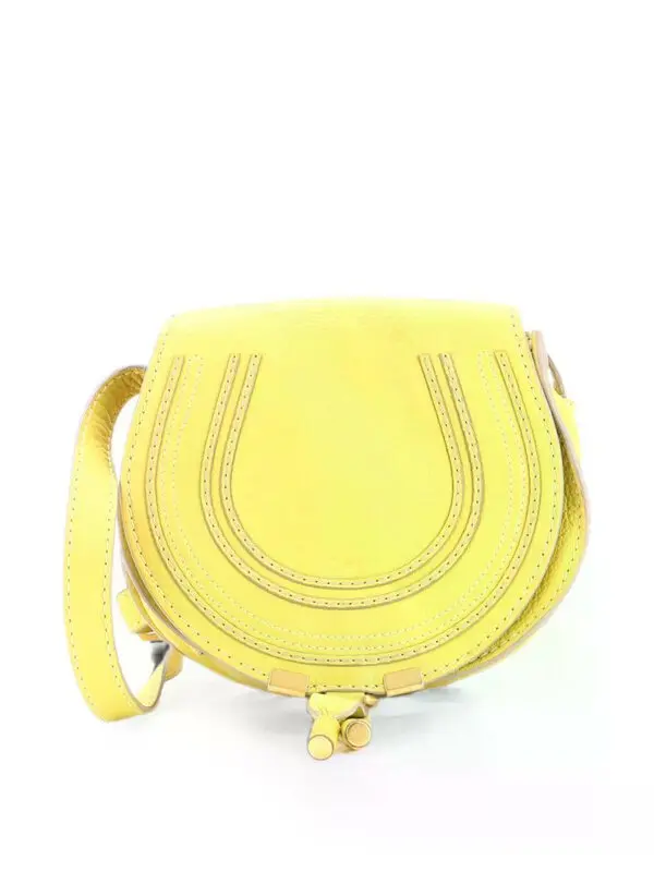 Chloé Marcie Leather Small Crossbody Bag - Yellow