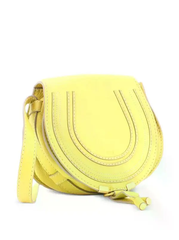 Chloé Marcie Leather Small Crossbody Bag - Yellow