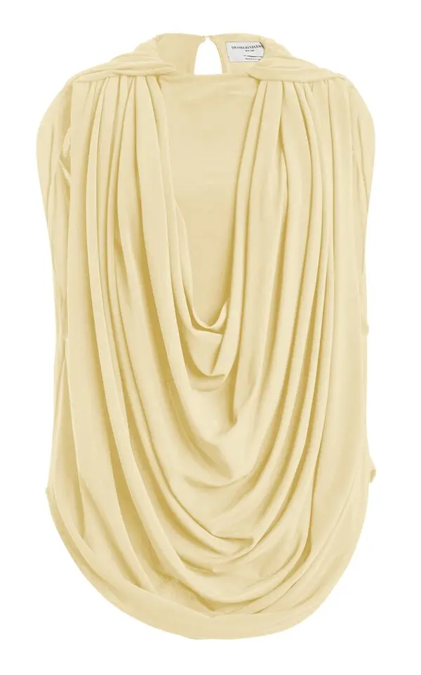 Brandon Maxwell Astor Draped Top - Yellow
