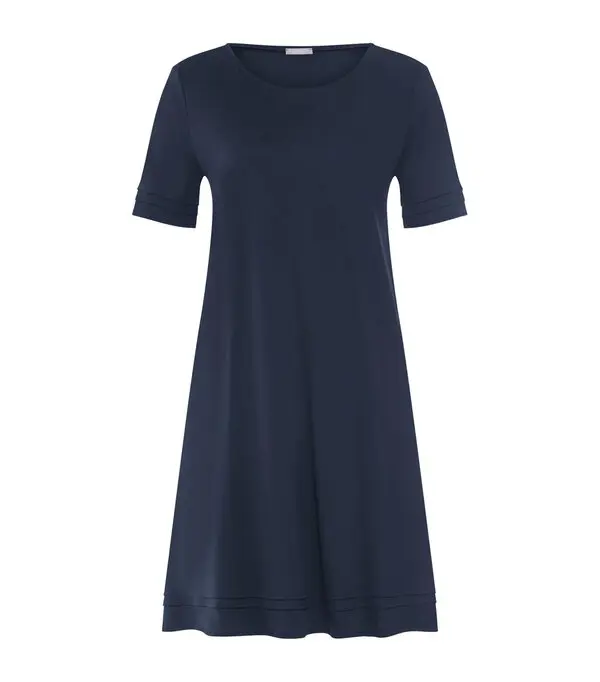 Hanro Cotton Pilar Nightdress - Navy