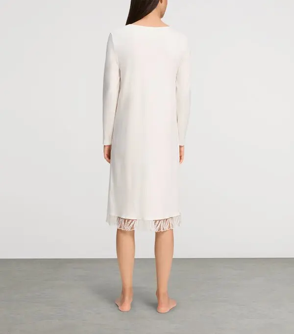 Hanro Cotton Long-sleeve Nightdress