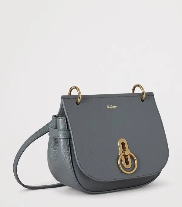 Mulberry Small Leather Amberley Satchel Cross-body Bag - Grey