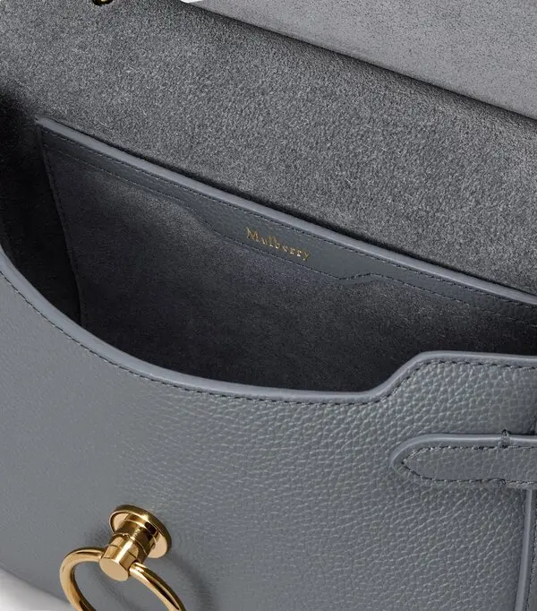 Mulberry Small Leather Amberley Satchel Cross-body Bag - Grey