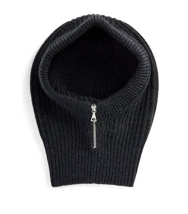 Johnstons Of Elgin Cashmere Ribbed Hood - Grey