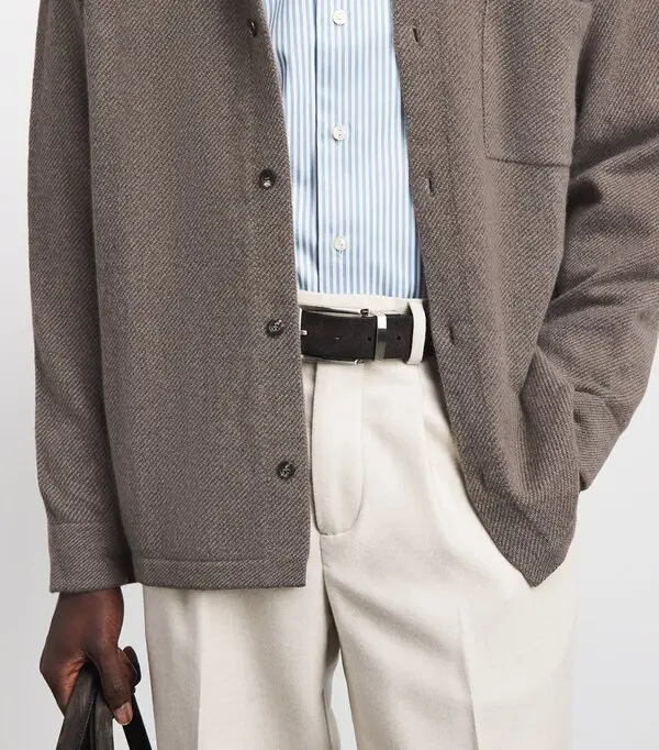 Johnstons Of Elgin Cashmere Tweel Overshirt