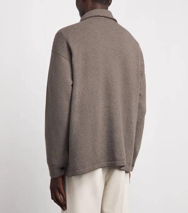 Johnstons Of Elgin Cashmere Tweel Overshirt