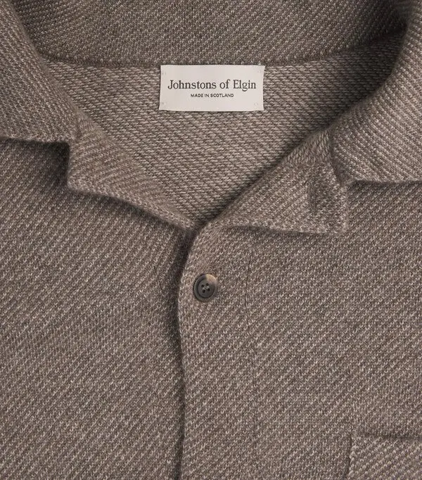 Johnstons Of Elgin Cashmere Tweel Overshirt