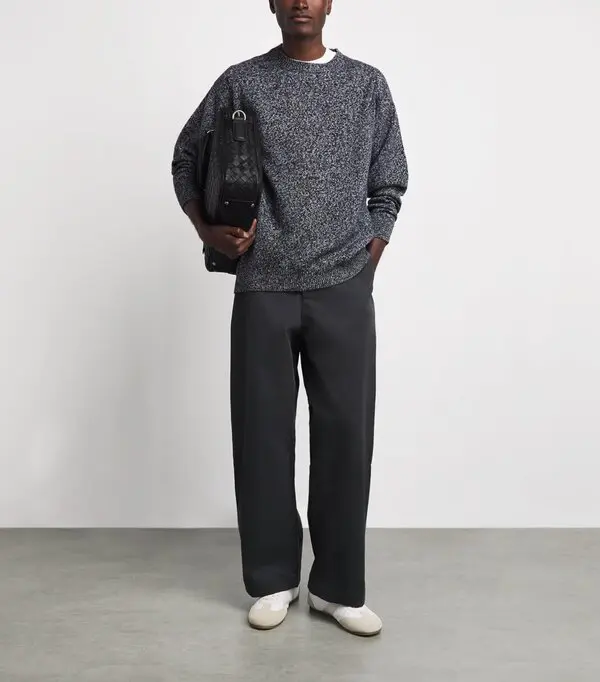 Johnstons Of Elgin Marl Cashmere Crew Neck Sweater