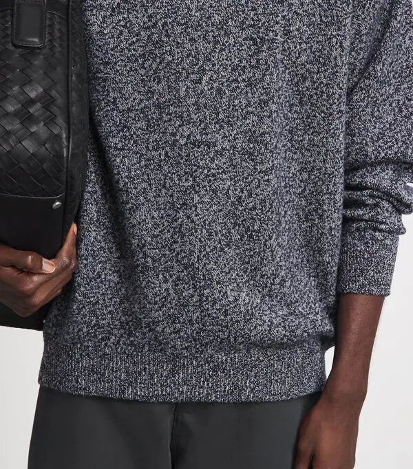 Johnstons Of Elgin Marl Cashmere Crew Neck Sweater