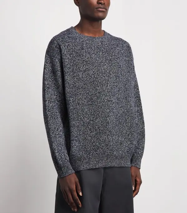 Johnstons Of Elgin Marl Cashmere Crew Neck Sweater