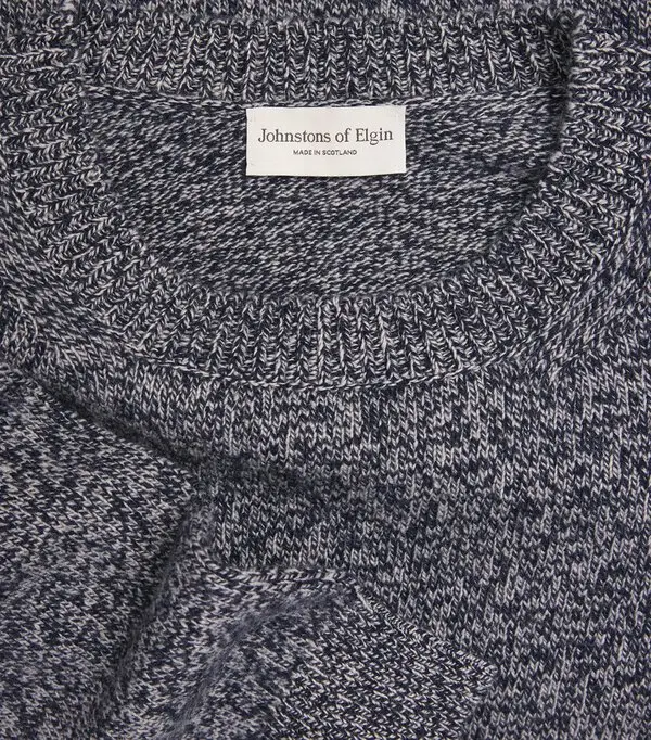 Johnstons Of Elgin Marl Cashmere Crew Neck Sweater