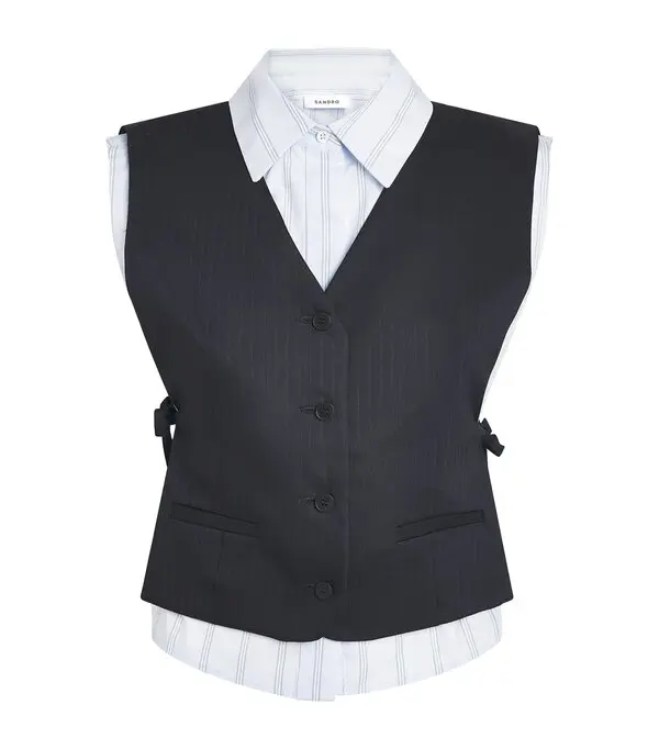 Sandro Sleeveless Layered Waistcoat