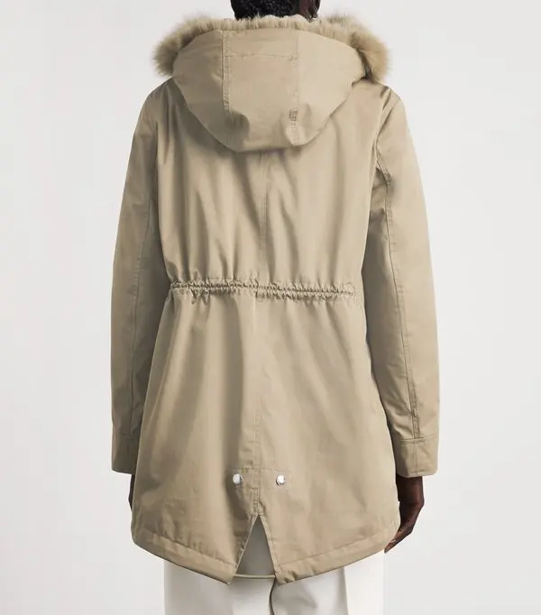 YVES SALOMON Down Fur-trim Technical Parka Coat