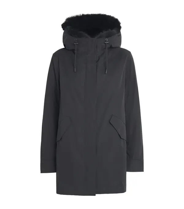 YVES SALOMON Down Fur-trim Technical Parka Coat