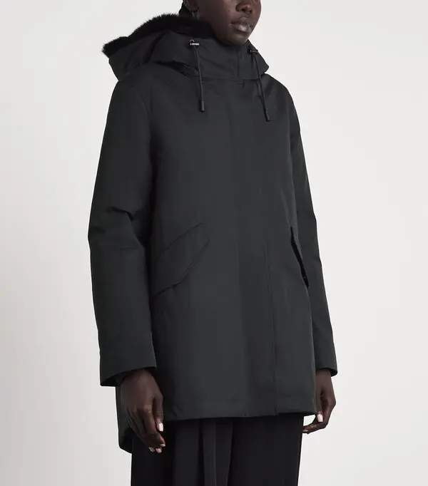 YVES SALOMON Down Fur-trim Technical Parka Coat