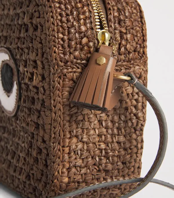 ANYA HINDMARCH Raffia Eyes Cross-body Bag