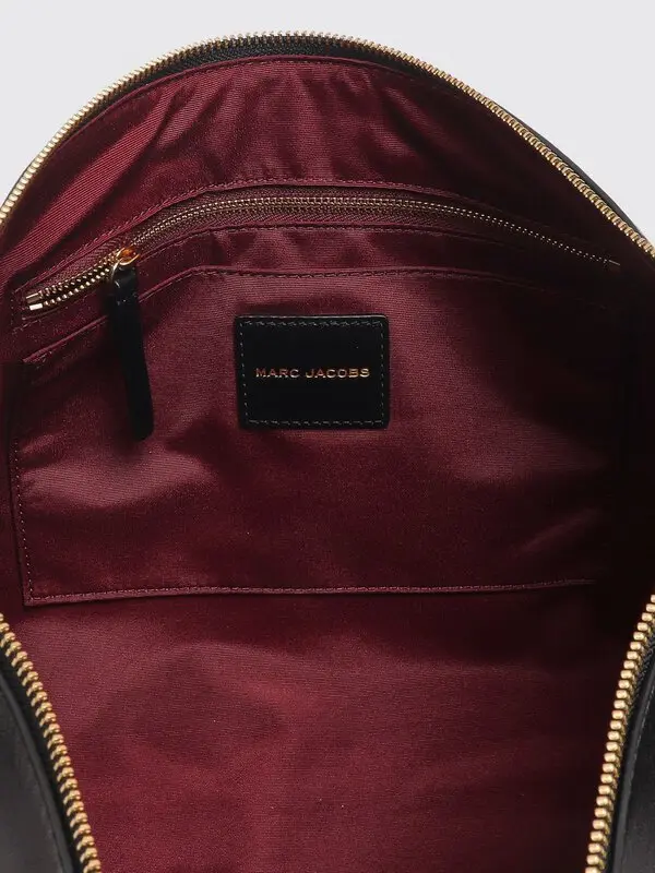 Marc Jacobs Large Scene Leather Shoulder Bag With Lettering Logo - Black