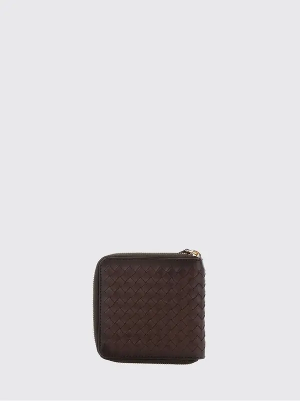 Dragon Diffusion Woven Leather Bifold Zip-around Wallet - Brown