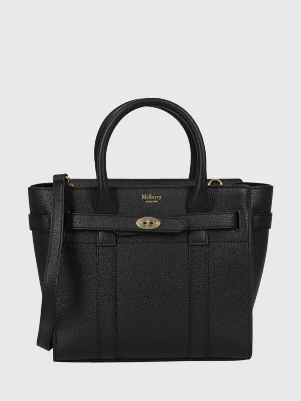 Mulberry Bayswater Mini Zipped Tote Bag In Calf Leather With Shoulder Strap