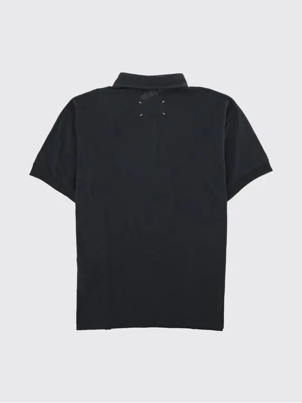 MAISON MARGIELA Short-sleeved Cotton Polo Shirt With Four Stitches Logo