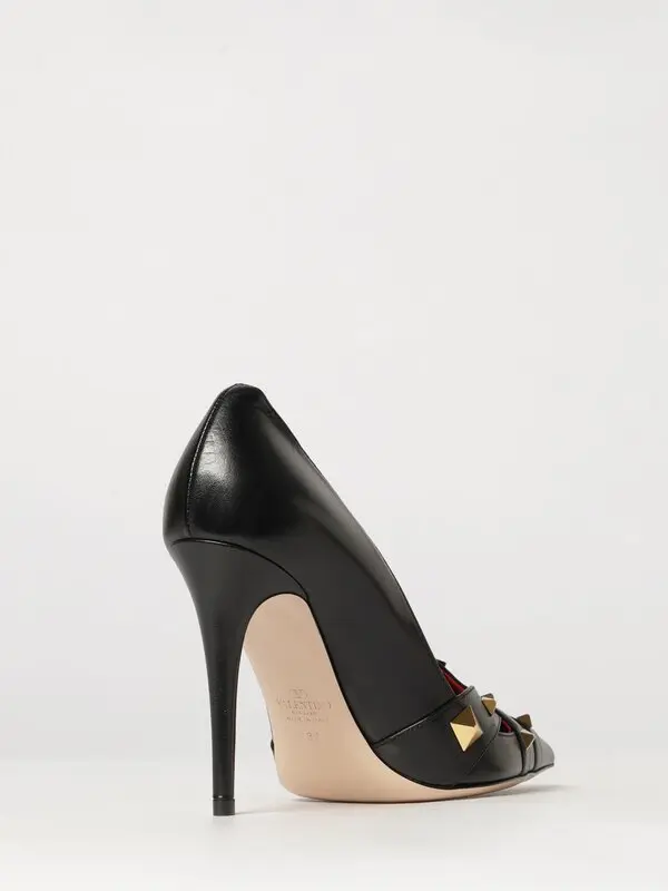 Valentino Garavani Studded Leather Heeled Shoes - Black