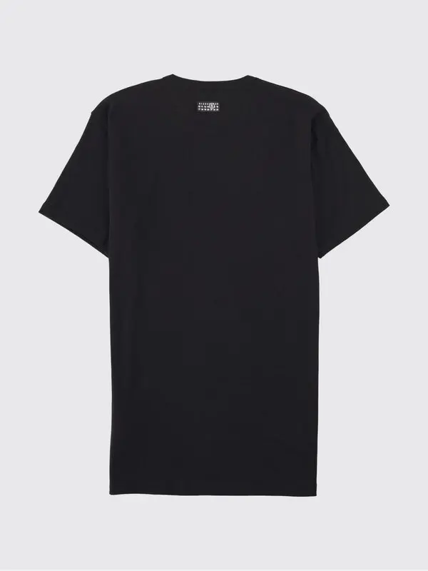 MAISON MARGIELA Short-sleeved Crewneck Cotton T-shirt - Black
