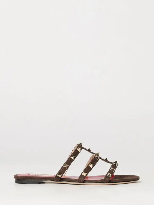 Valentino Garavani Studded Strappy Sandals - Brown