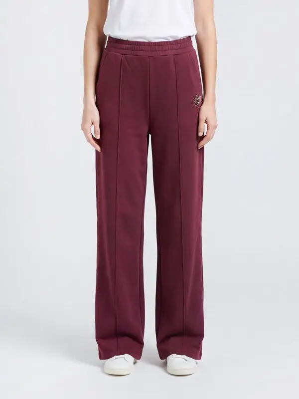 Liu Jo Rhinestone Embellished Monogrammed Stretch Jersey Jogging Pants - Red