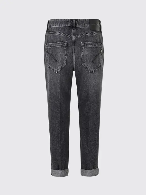 DONDUP Koons High-waisted Straight Cropped Jeans In Denim - Black