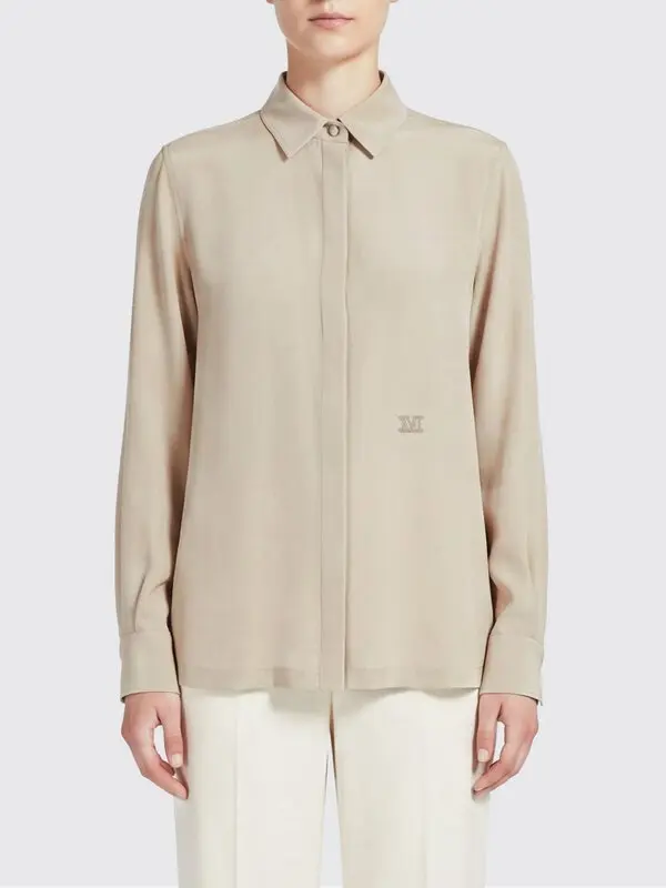 Max Mara Collared Long Sleeve Shirt - Grey