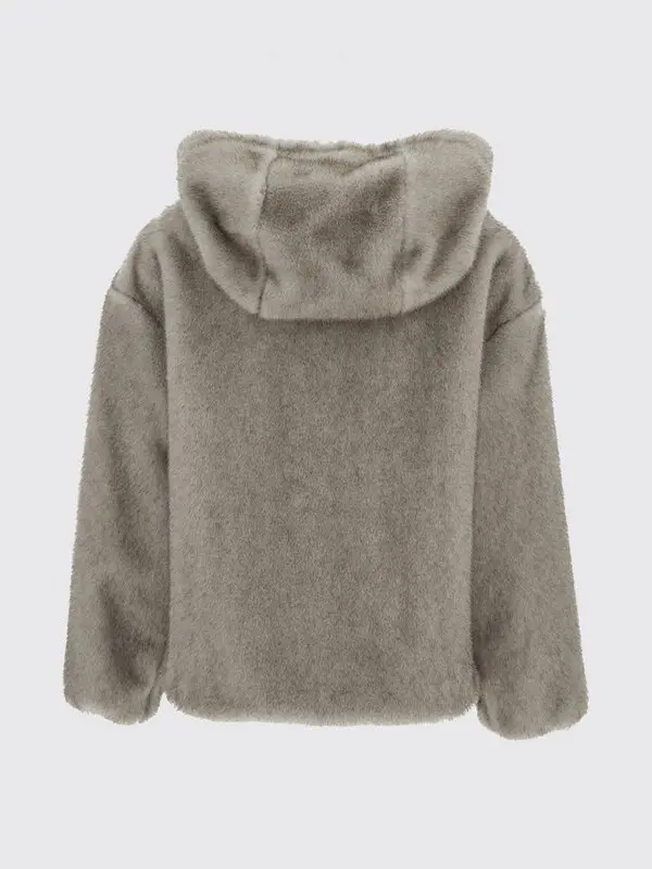 Herno Hooded Faux-fur Zip-up Jacket - Grey