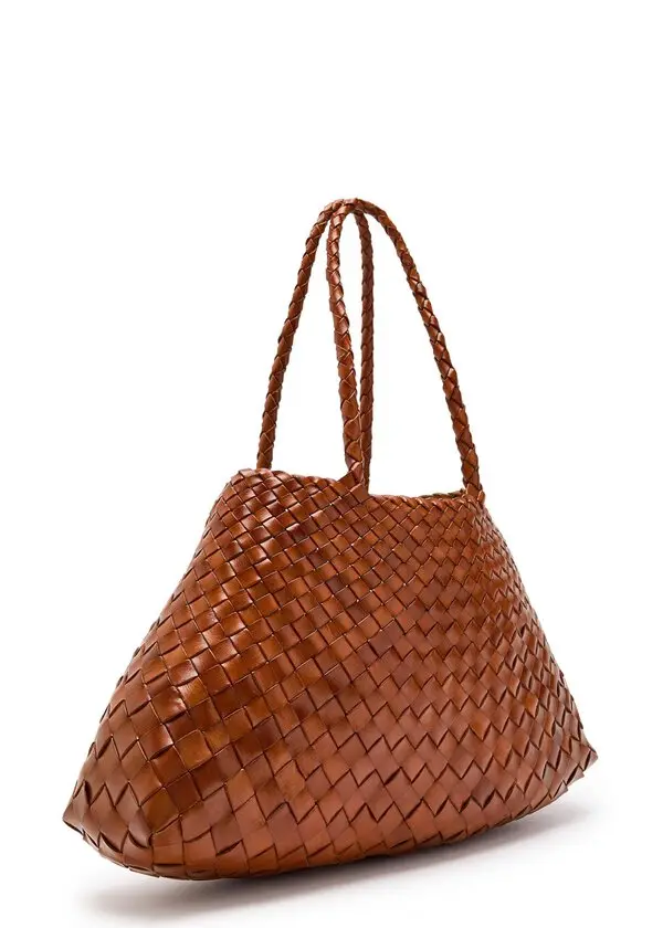 Dragon Diffusion Santa Croce Big Woven Leather Tote Bag