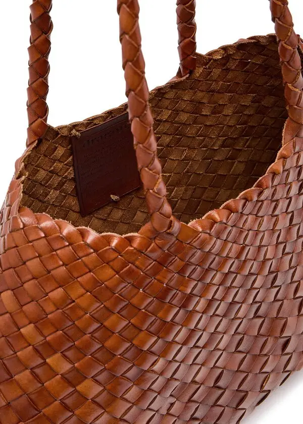 Dragon Diffusion Santa Croce Big Woven Leather Tote Bag