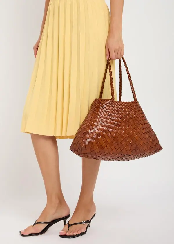 Dragon Diffusion Santa Croce Big Woven Leather Tote Bag