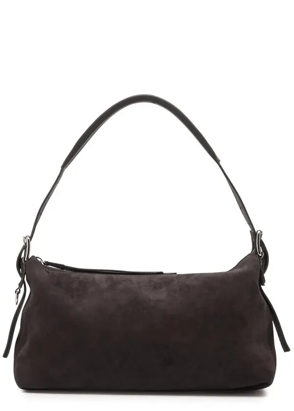 LEMAIRE Belted Baguette Suede Shoulder Bag