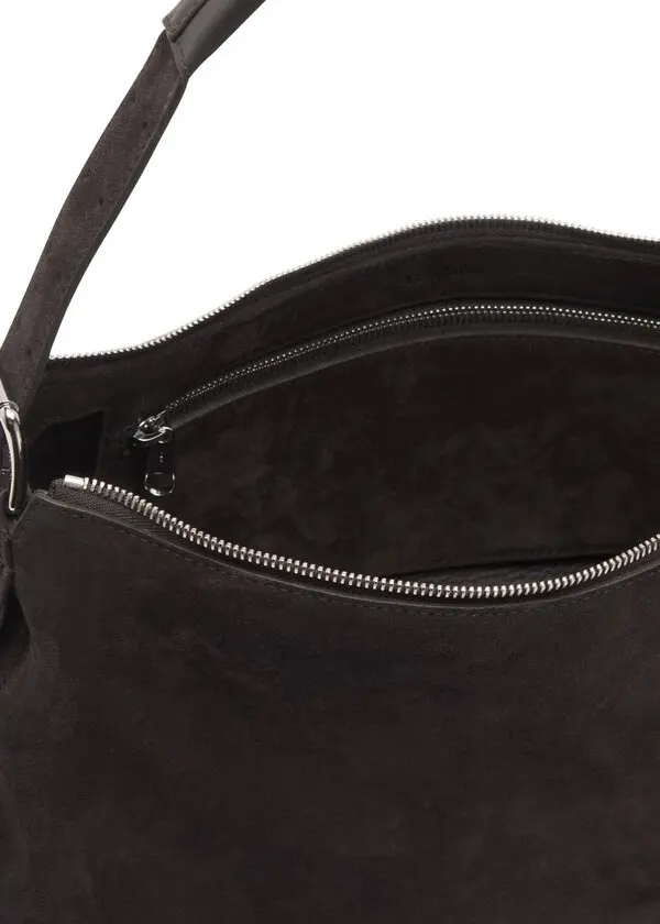 LEMAIRE Belted Baguette Suede Shoulder Bag
