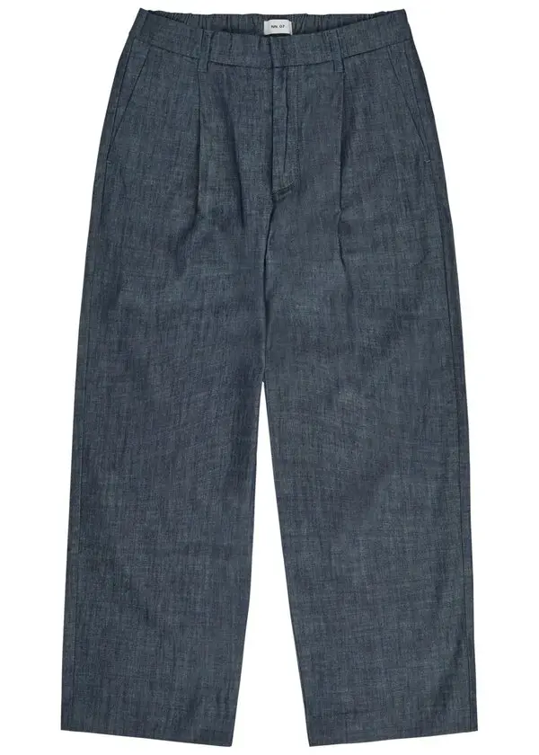 Nn07 Kay Pleated Cotton Trousers
