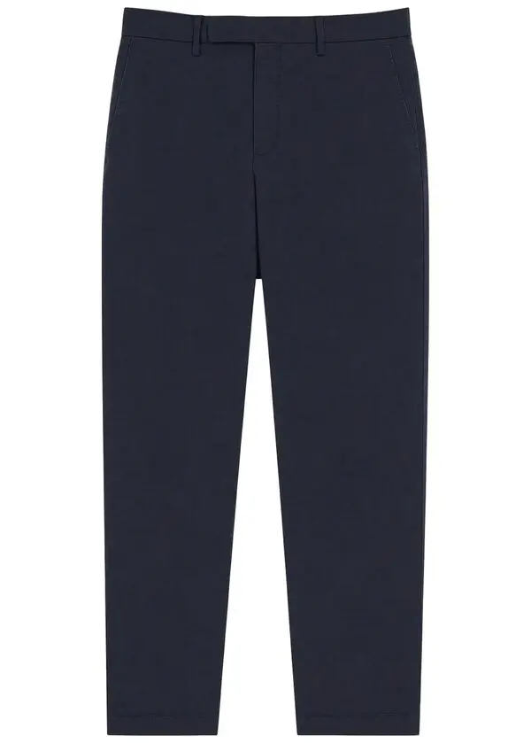 Polo Ralph Lauren Slim Tapered-leg Stretch-cotton Chino Trousers - Navy